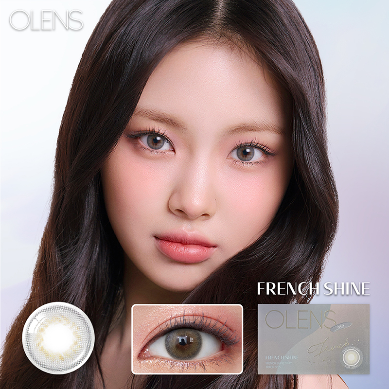 OLENS - OLENS French Shine Gray｜1 Month 2片盒裝｜月拋彩色隱形眼鏡